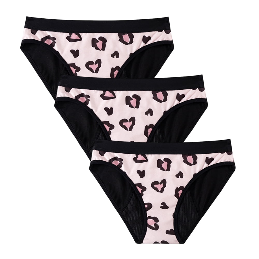 WAXJJDW 3 Pcs Teen Girls Period Panties For Heavy Flow High Absorbency ...