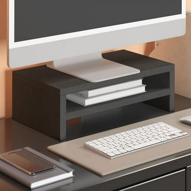 WAY BASICS 2 Tier Monitor Stand Computer Screen Laptop Riser - Desktop ...