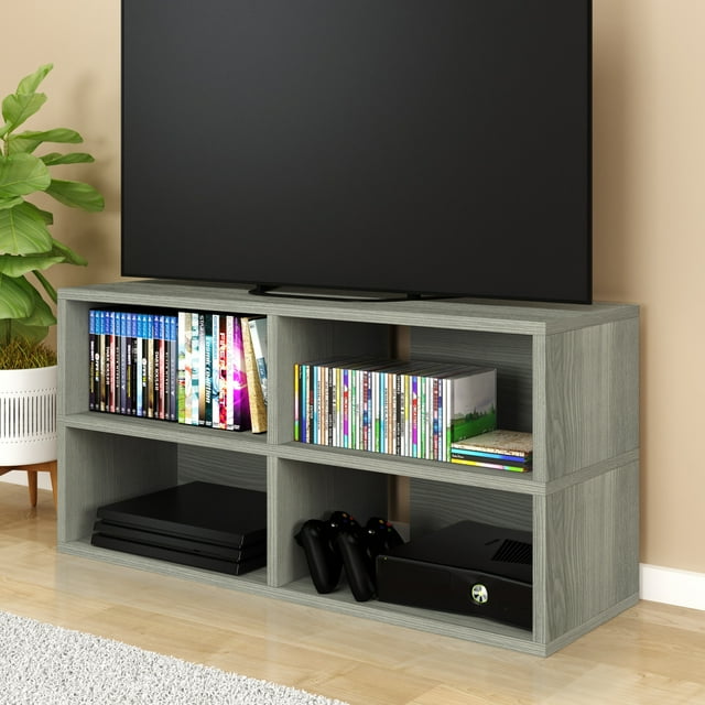 WAY BASICS Multimedia Furniture Shelves Unit - TV Stand, Media Storage ...