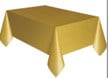 Rectangle 54" x 108" Gold Plastic Table Cover, by Way To Celebrate ...
