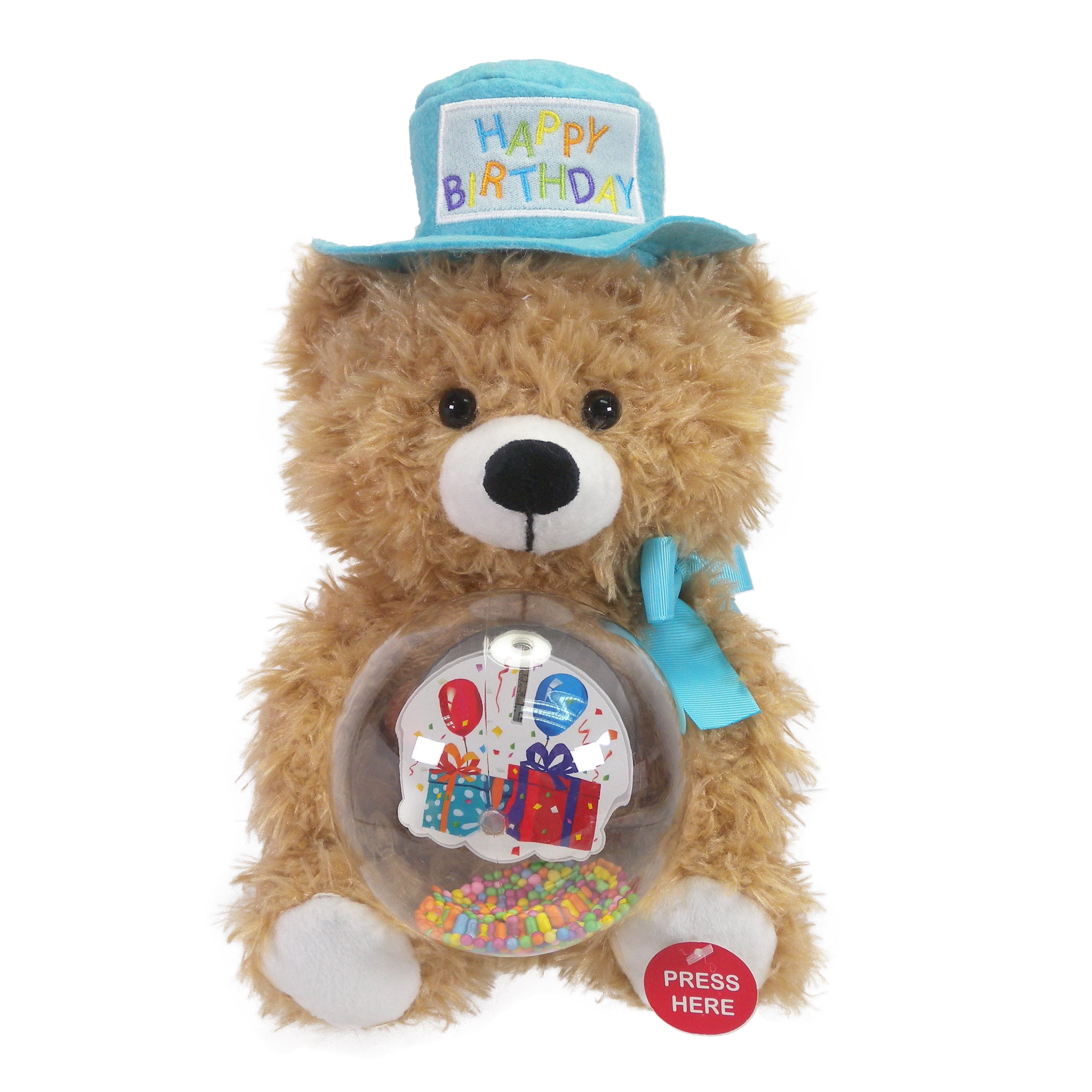 WAY TO CELEBRATE! 8" Animate Message Fan Bear Plush Toy - Walmart.com
