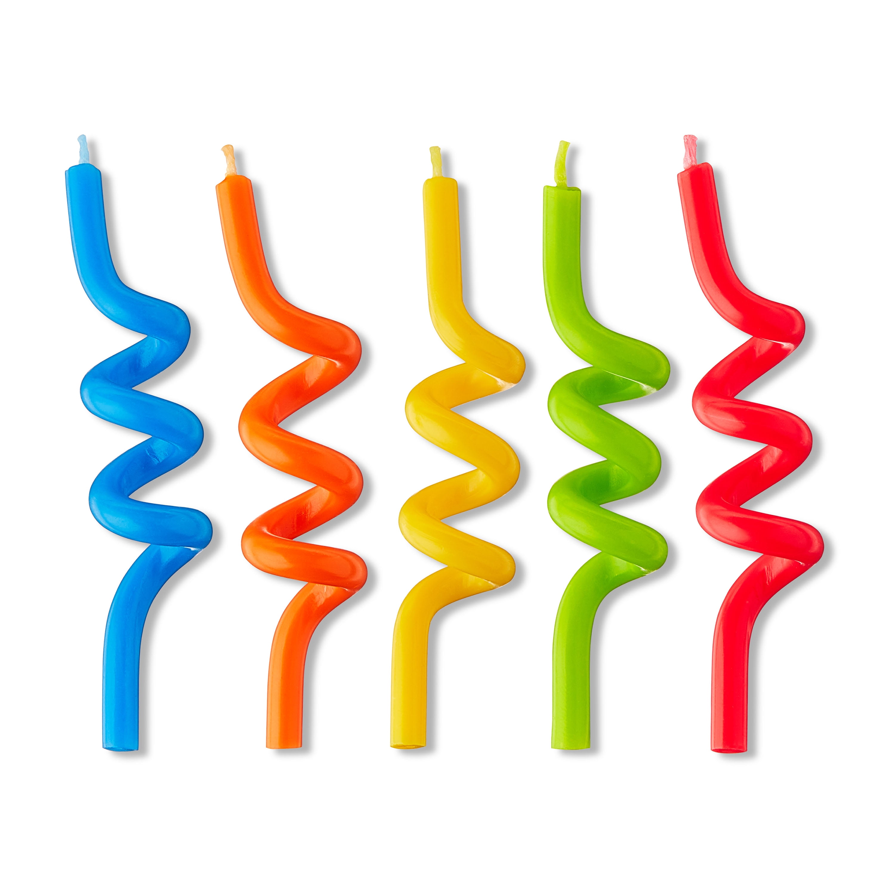 Multicolor Curly Birthday Candles, 5 Pieces, by Way To Celebrate ...