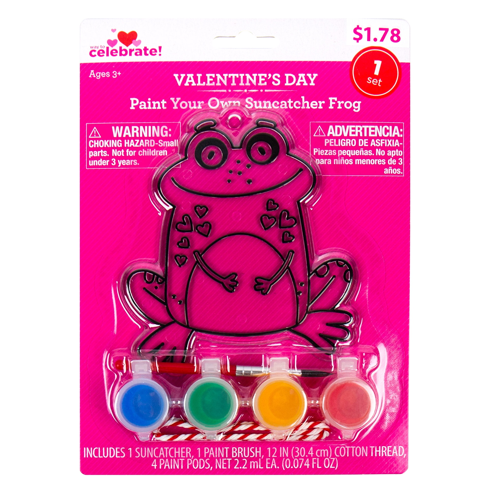 WAY TO CELEBRATE! Valentine's Day Paint Your Own Frog Suncatcher Art ...