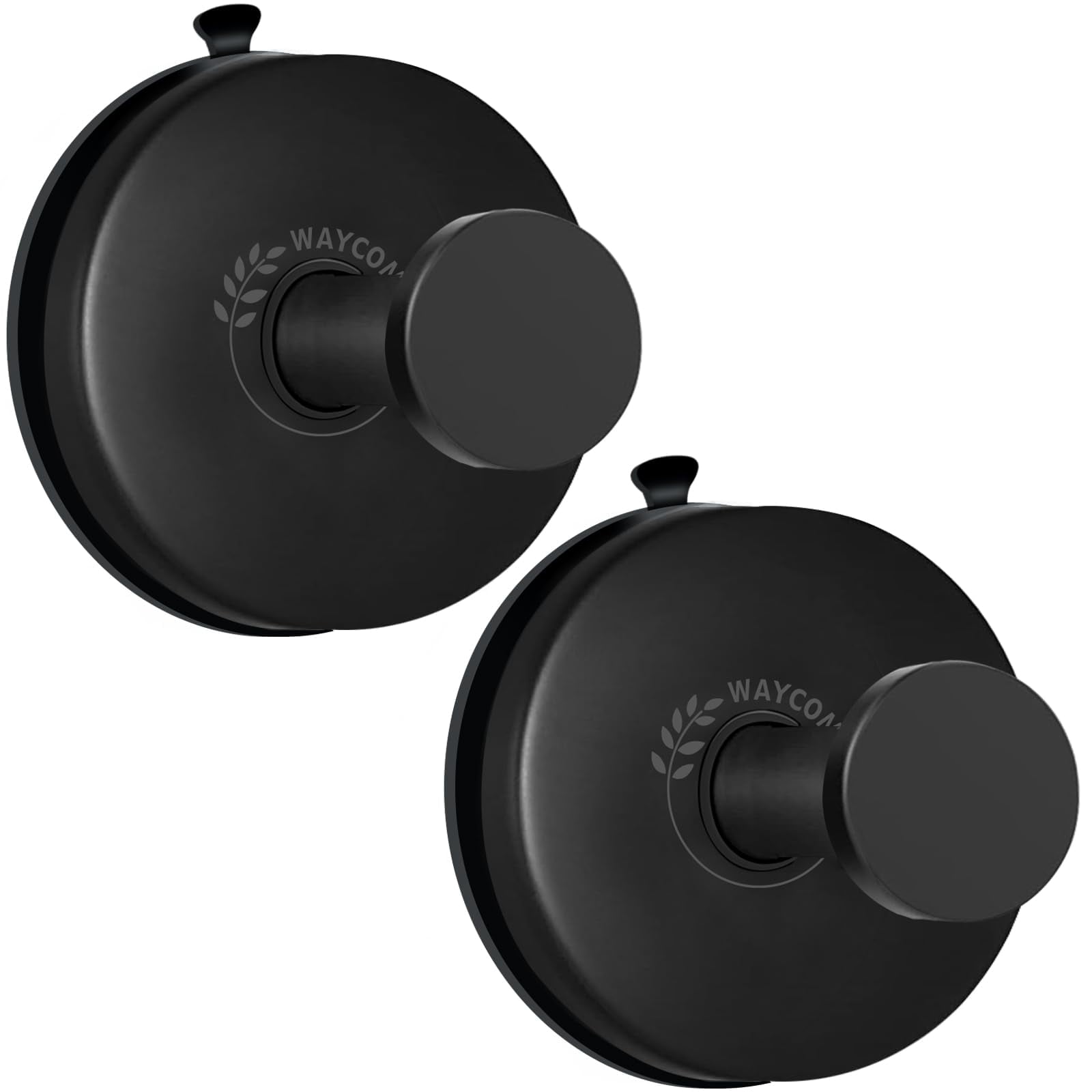 WAYCOM Vacuum Metal Suction Cup Hooks Stainless Steel Shower Holder ...