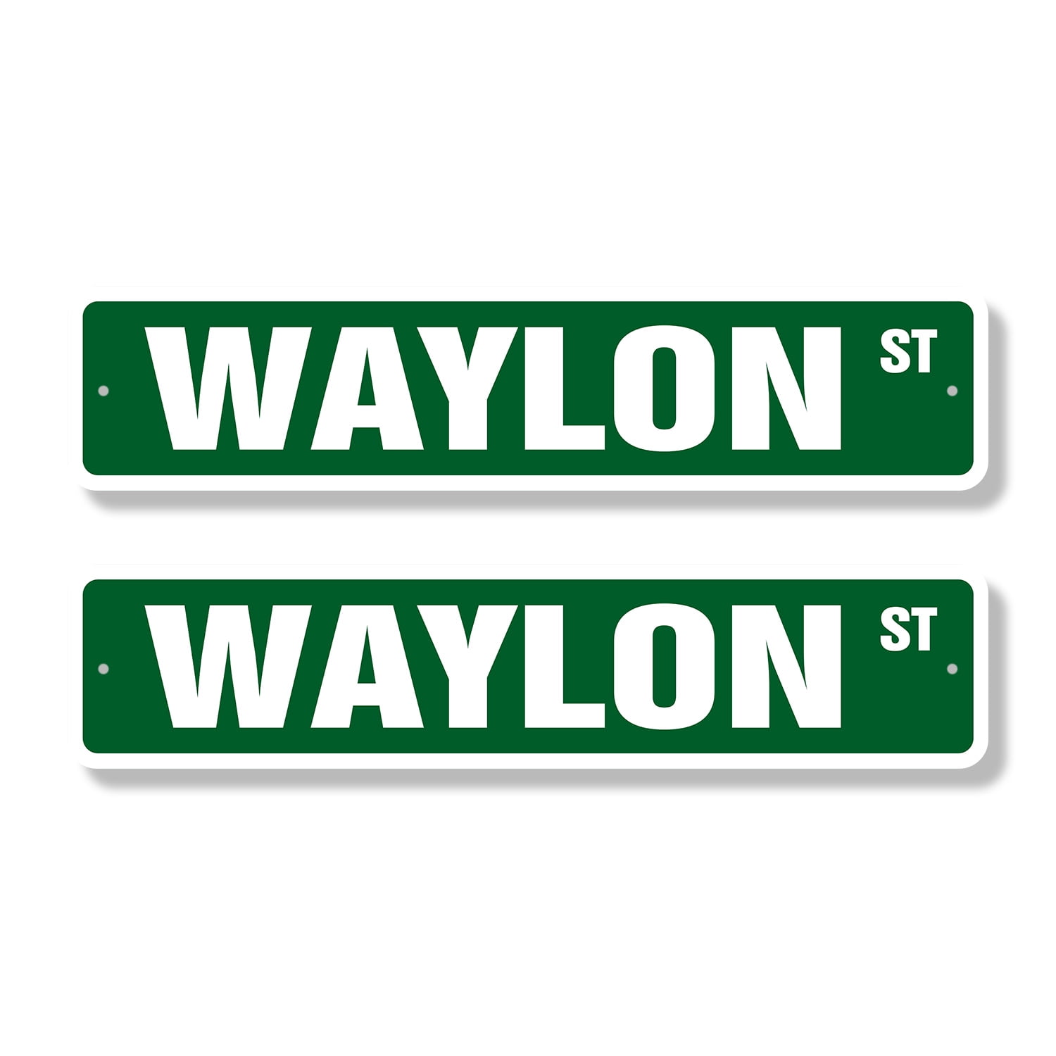 WAYLON Classic Street Sign (2 Pack) Childrens Name Room Sign Road Sign ...