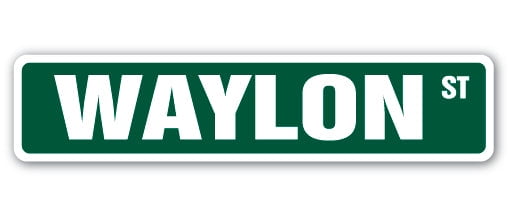 WAYLON Street Sign Childrens Name Room Sign | Indoor/Outdoor | 24" Wide ...