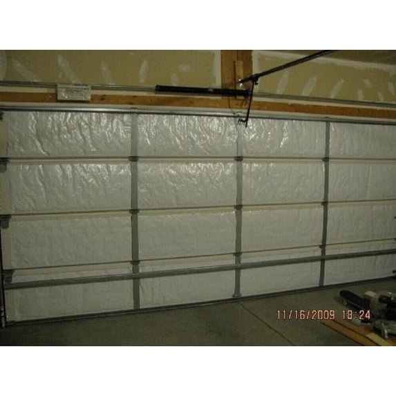 White Garage Door Insulation Kit, Poly-Foam Core, 2 Car, 18x8 ft, R8 ...