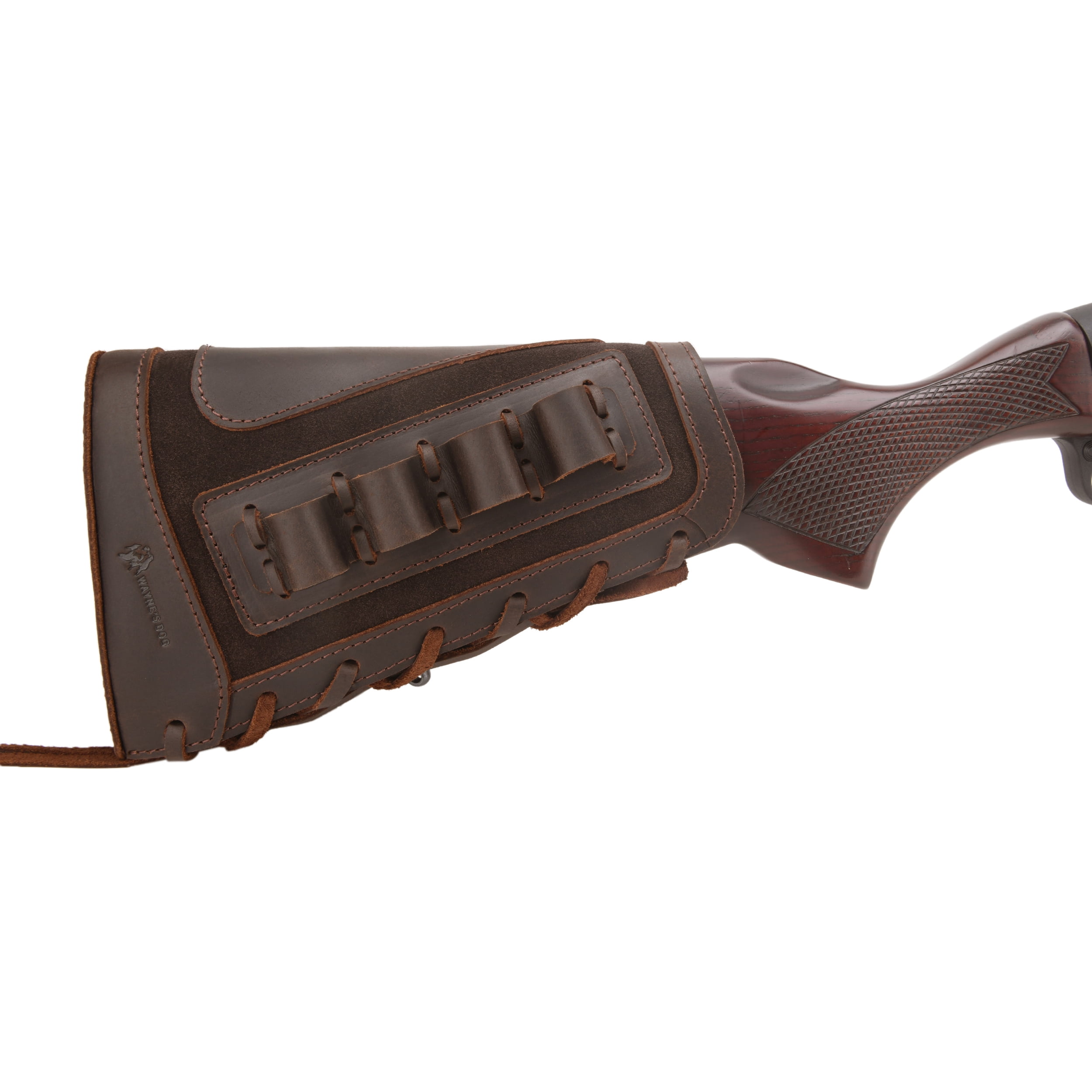 WAYNE'S DOG Leather Shotgun Cheek Rest Buttstock Shell Holder for 12GA ...