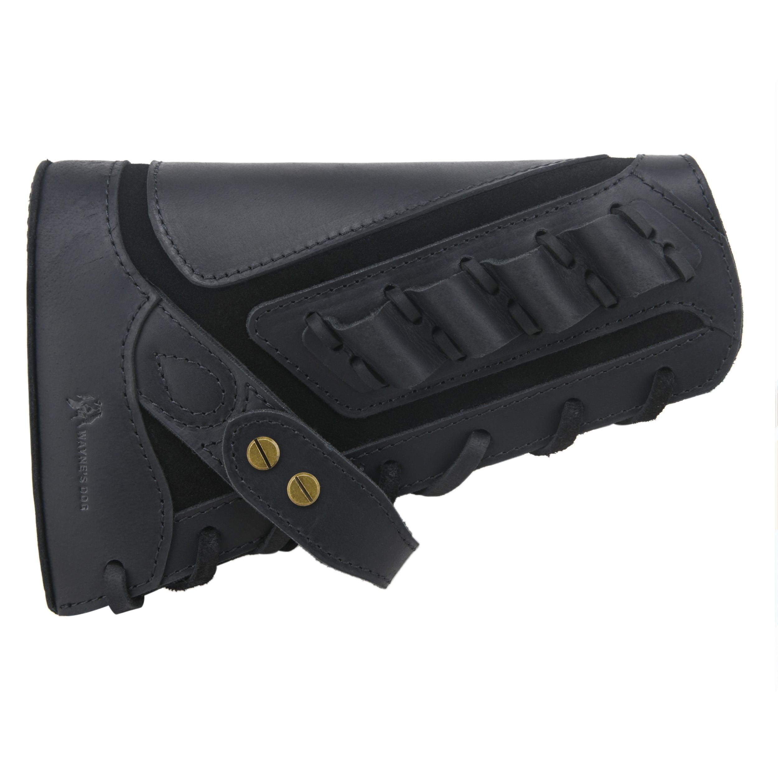 WAYNE'S DOG No-Drill Leather Rifle Buttstock Gun Cheek Rest for .308 ...