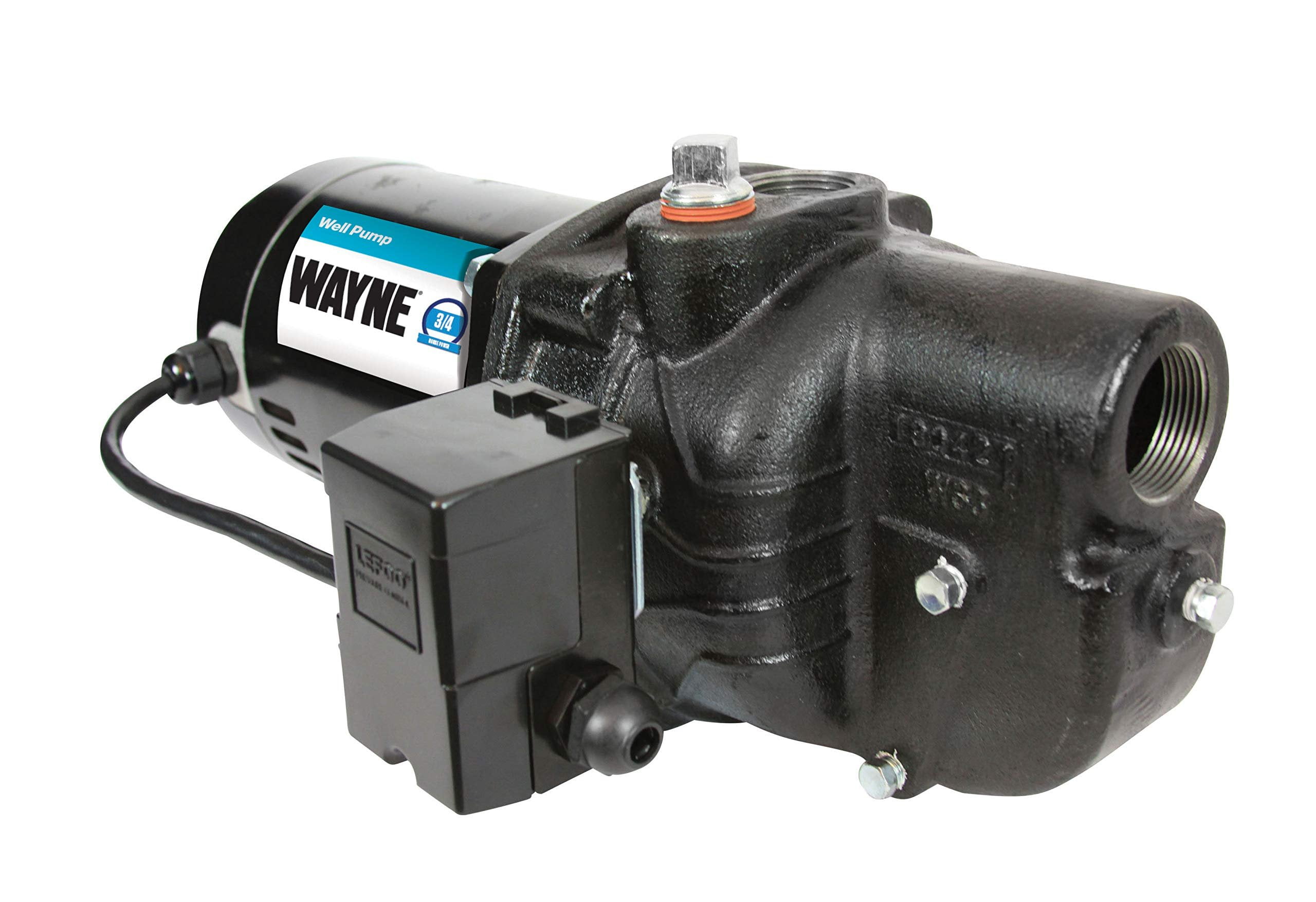 WAYNE SWS75-3/4 HP Cast Iron Shallow Jet Well Pump - Up to 510 Gallons ...