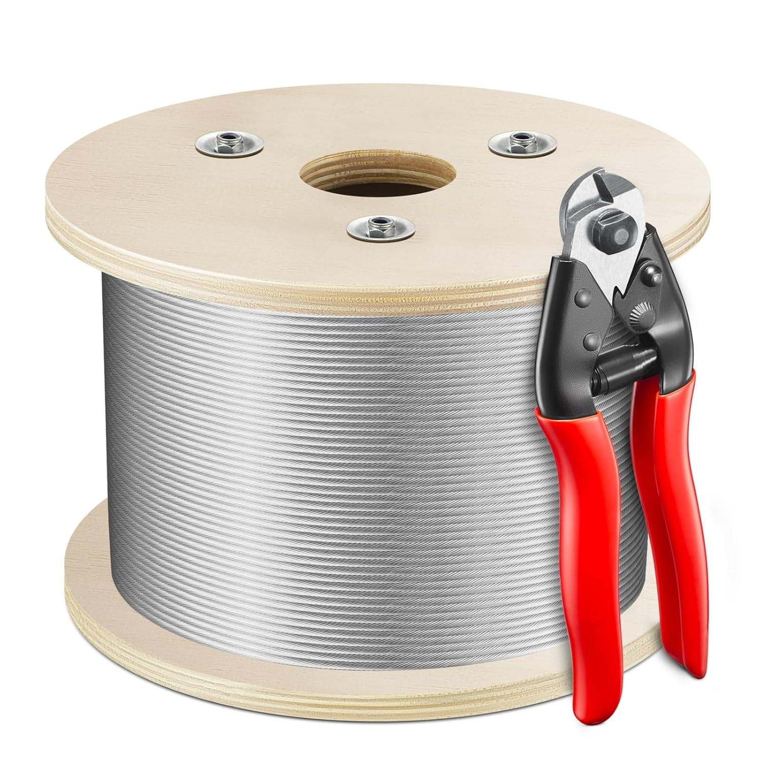 WAYSKA 1/8" Stainless Steel Cable 1000FT, T316 Marine-Grade Wire Rope ...
