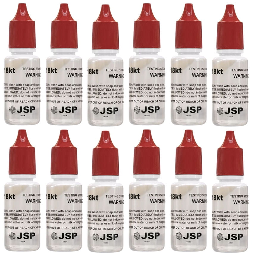 WAYTEST 12 PC 18K GOLD JEWELRY TESTING ACID SOLUTION TEST SCRAP TESTER ...