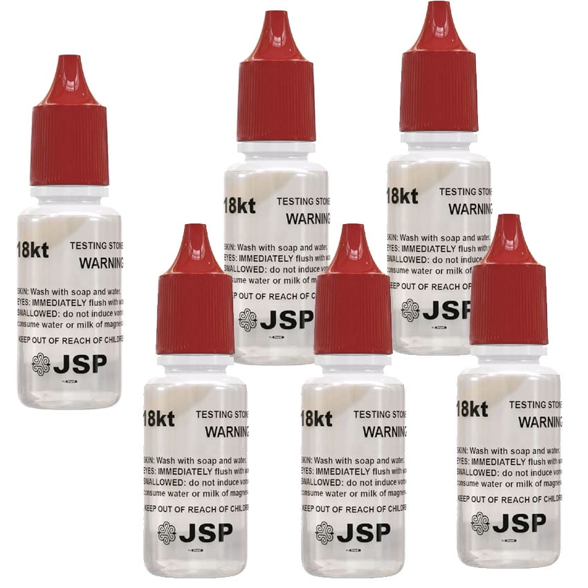 Waytest 6 Pc 18k Gold Jewelry Testing Acid Solution Test Scrap Tester ...