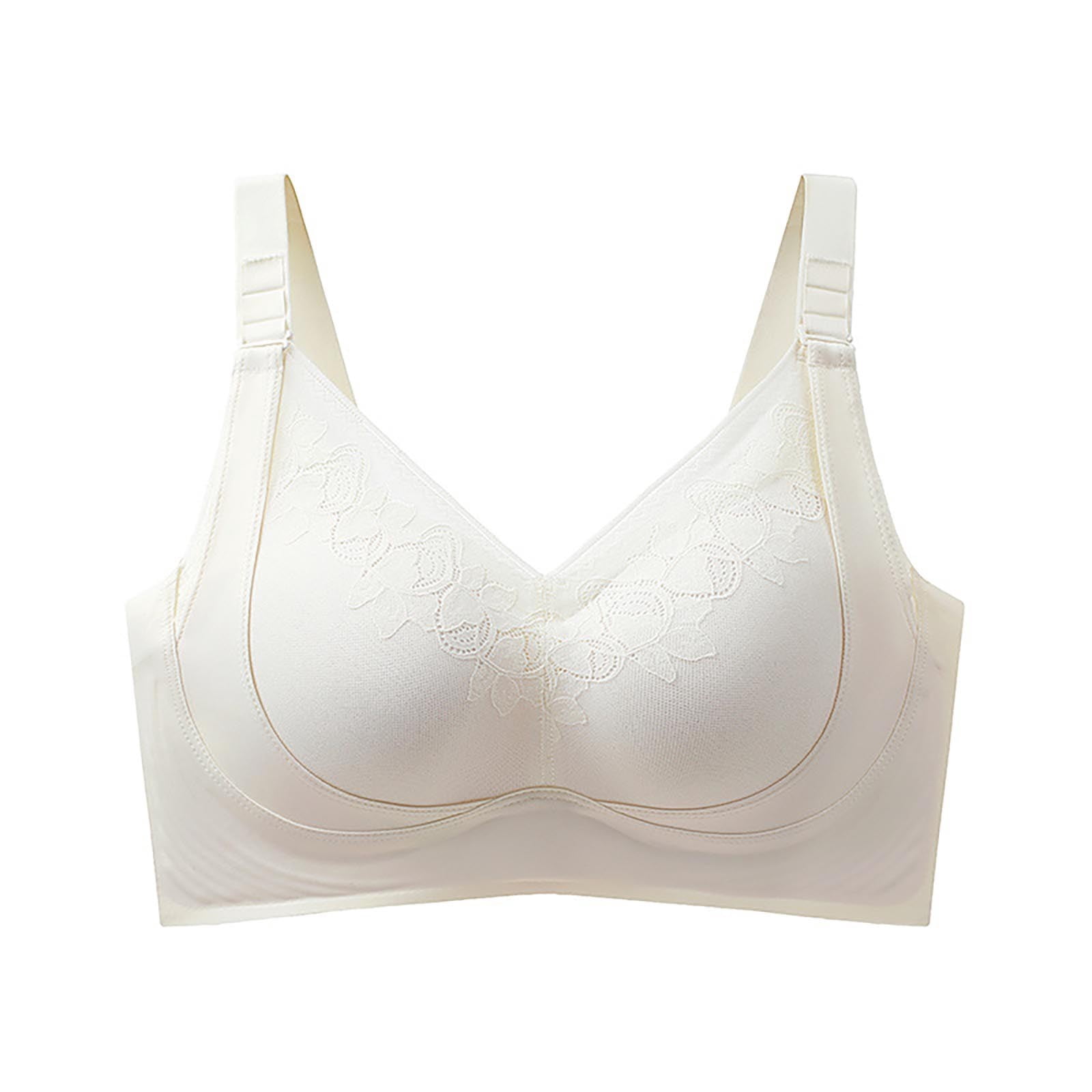 WAYUTE Bras for Women Seamless Fixed Cup Non Wire Support Bra for ...