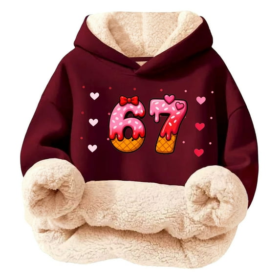 WAYUTE Girls Sweatshirt Multicolor Ice Print Long Sleve Hoodie for Boys ...