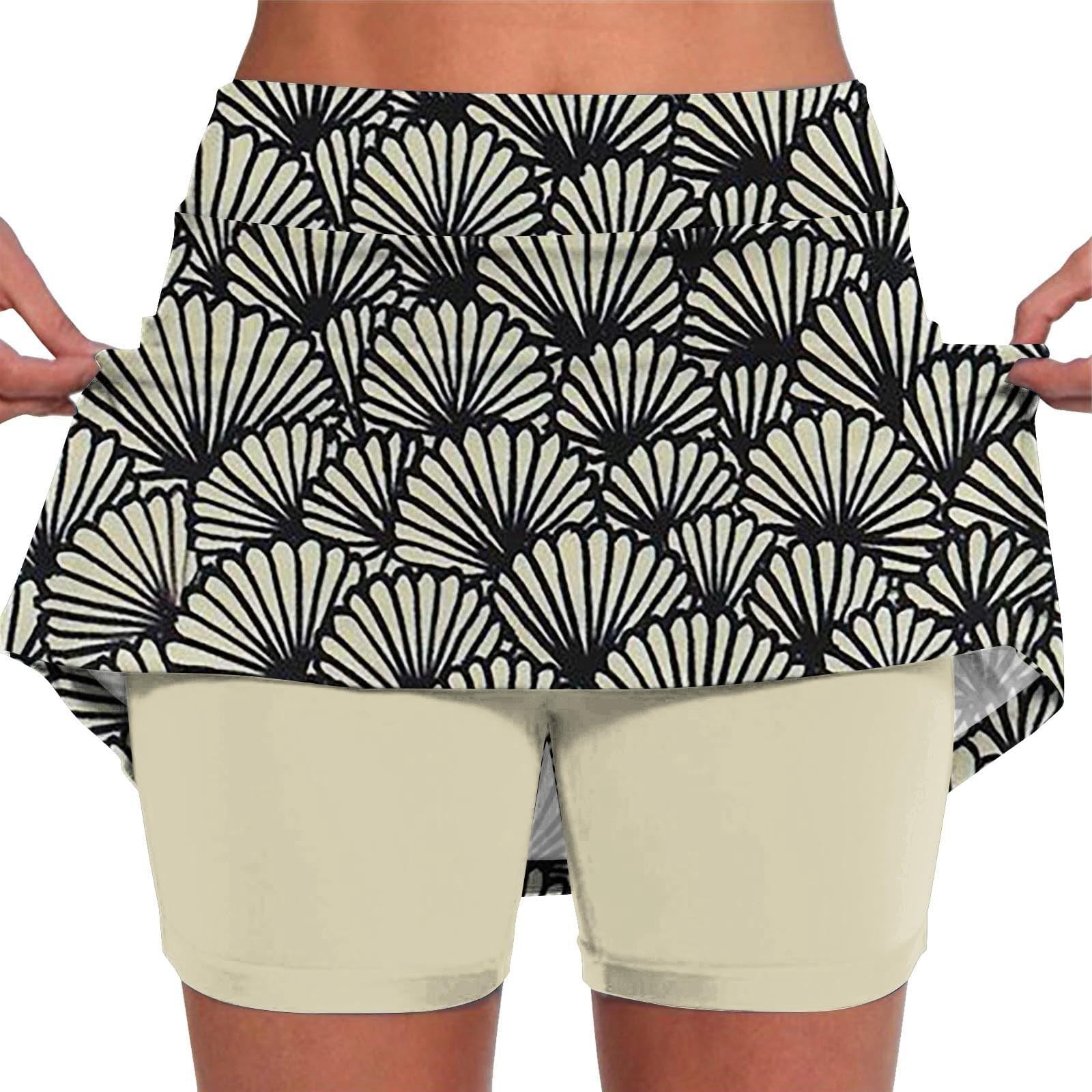 WAYUTE Women Shorts Skirt with Sports High Waist Tennis Skort with 2 ...