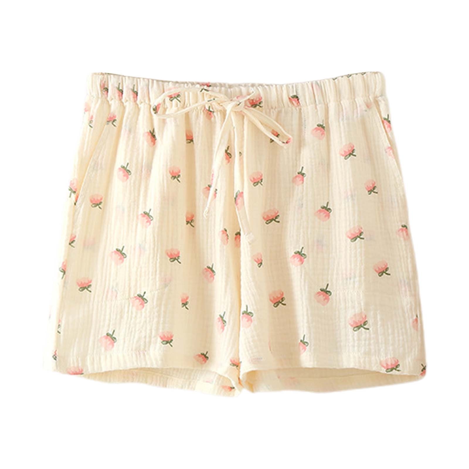 WAYUTE Women Shorts Summer Thin Double Layer Crepe Shorts with Side ...