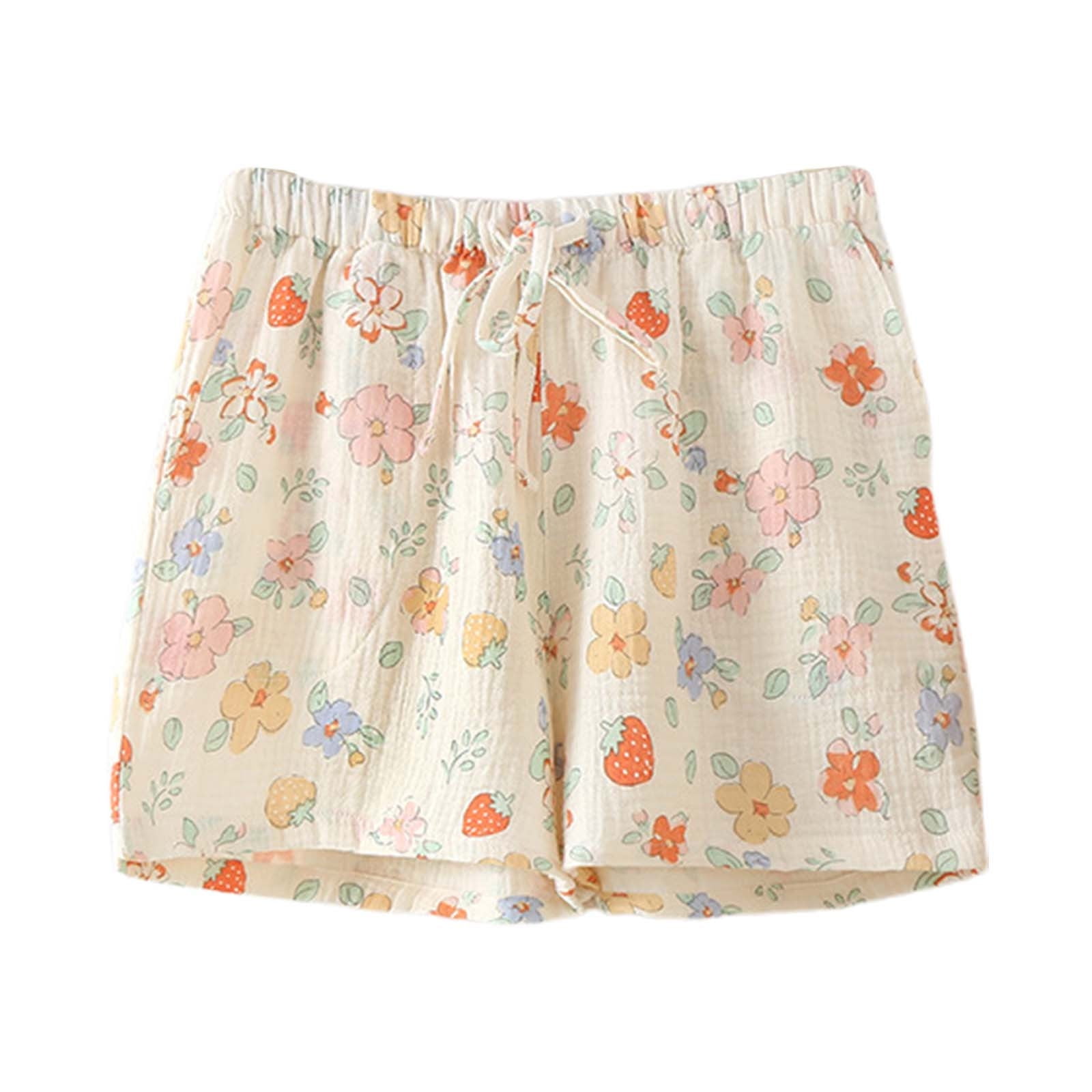 WAYUTE Women's Shorts Summer Thin Double Layer Crepe Shorts with Side ...