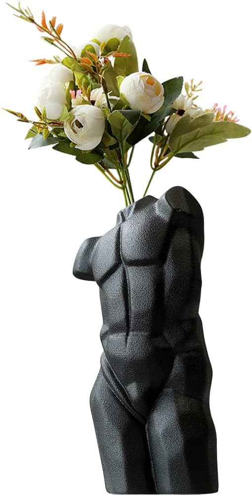 WAYUTO Male Body Vases Ceramic Flower Vase Man Body Shaped Vase Unique ...
