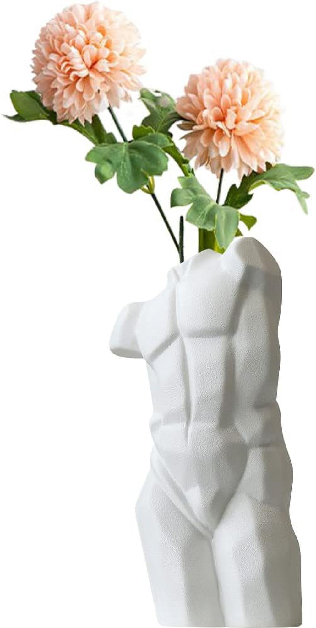 WAYUTO Male Body Vases Ceramic Flower Vase Man Body Shaped Vase Unique ...