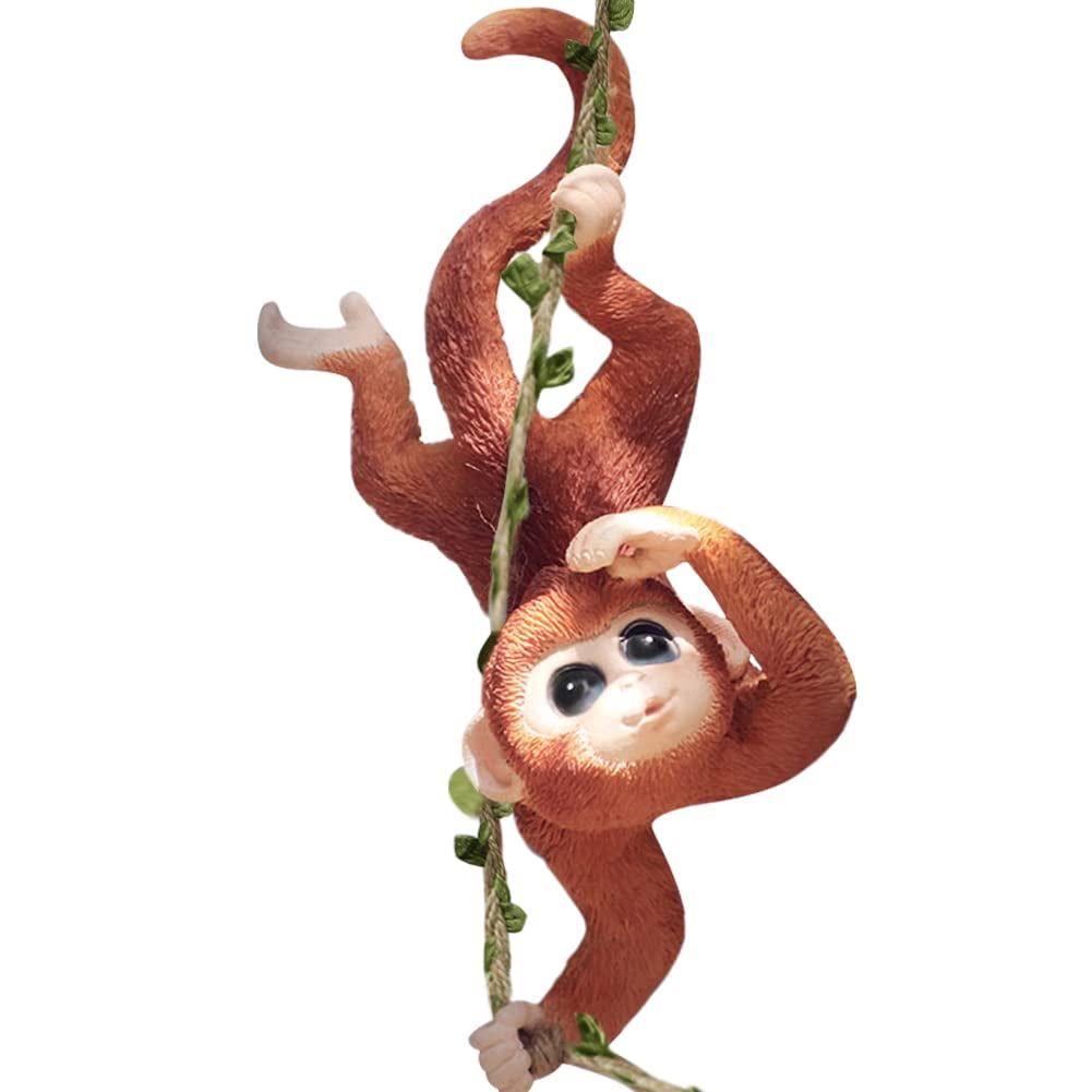 WAYUTO Swing Monkey Garden MMF7 Statue Ornament Decorative Hanging ...