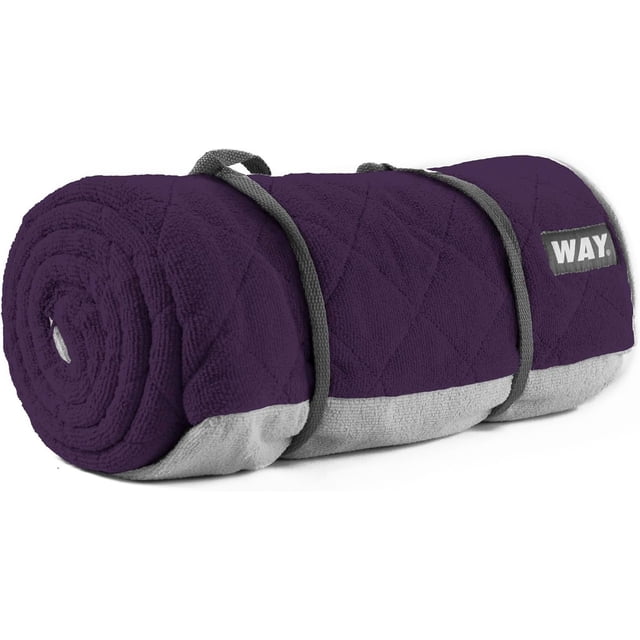 WAYmat Core Purple Yoga Mat and Towel Combo for Hot Yoga - Walmart.com