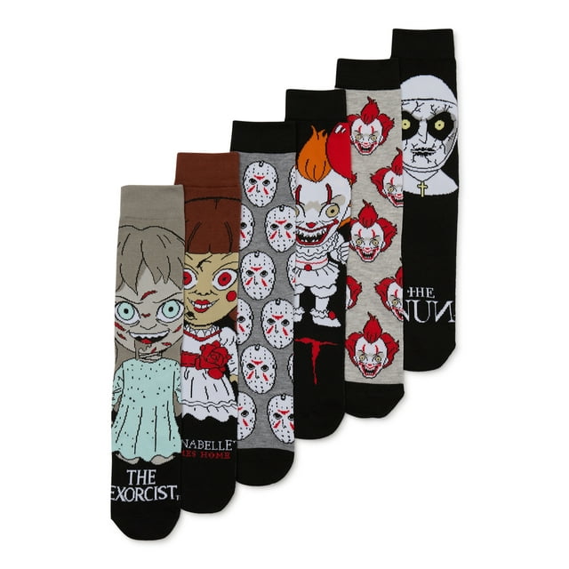 WB Horror Collection Men’s Crew Socks, 6-Pack - Walmart.com
