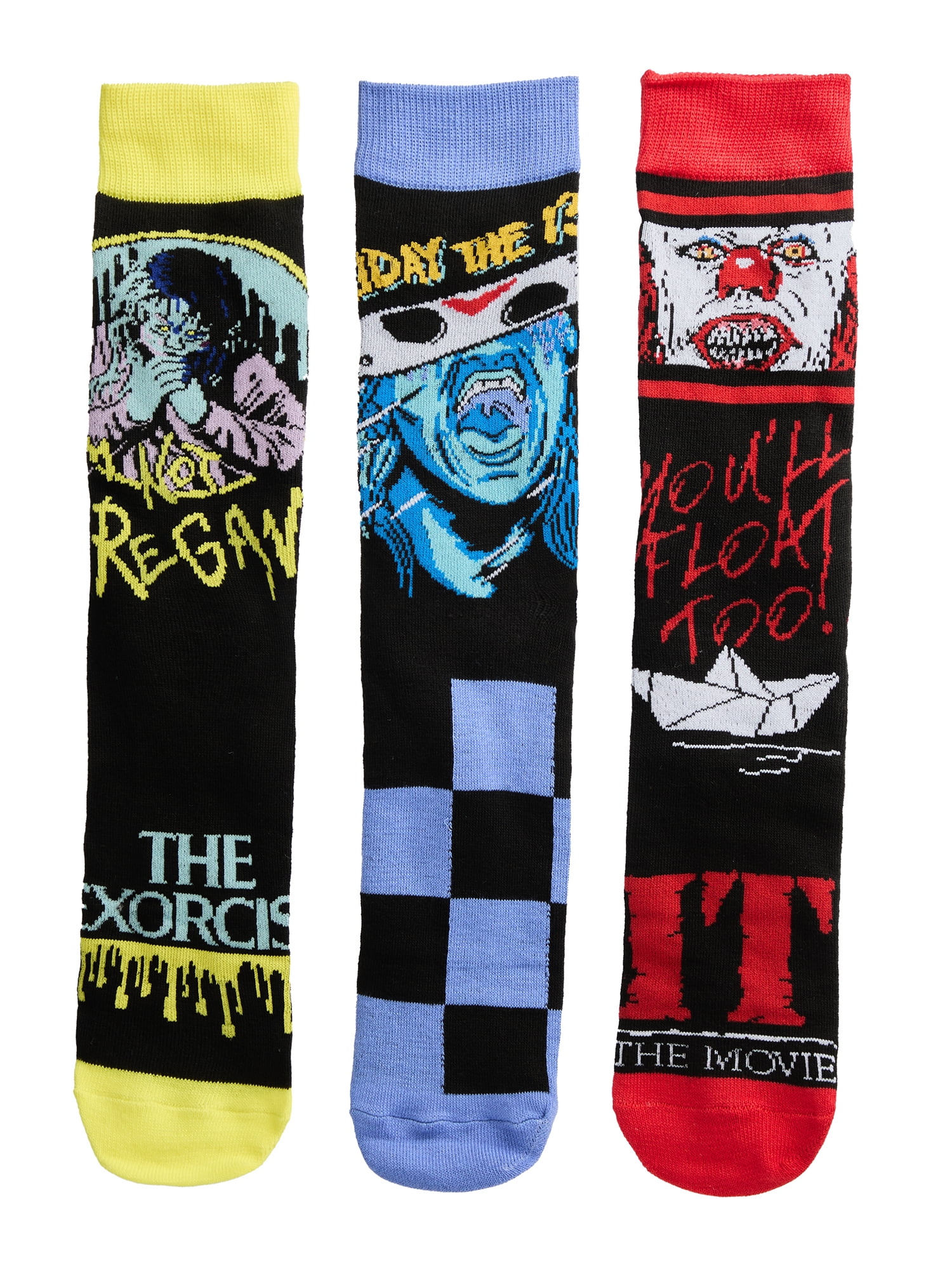 WB Horror Men's Crew Socks, 3-Pack - Walmart.com