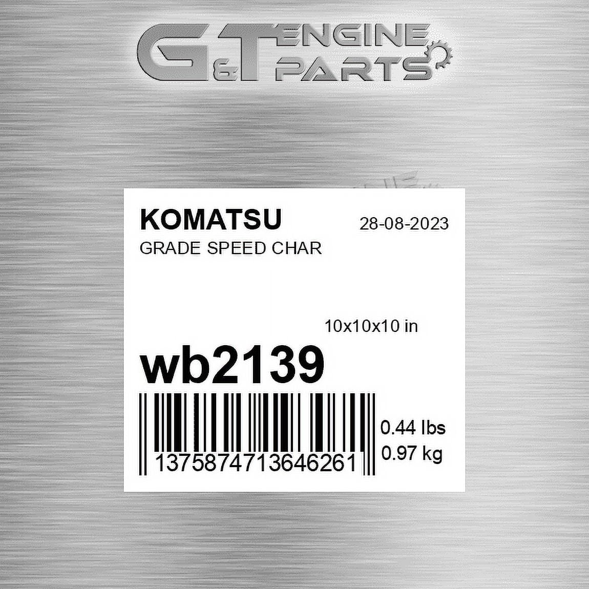 WB2139 GRADE SPEED CHAR fits KOMATSU (New OEM) - Walmart.com