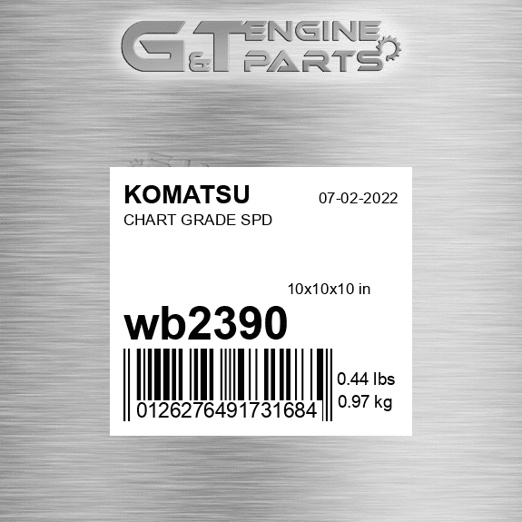 WB2390 CHART GRADE SPD fits KOMATSU (New OEM) - Walmart.com