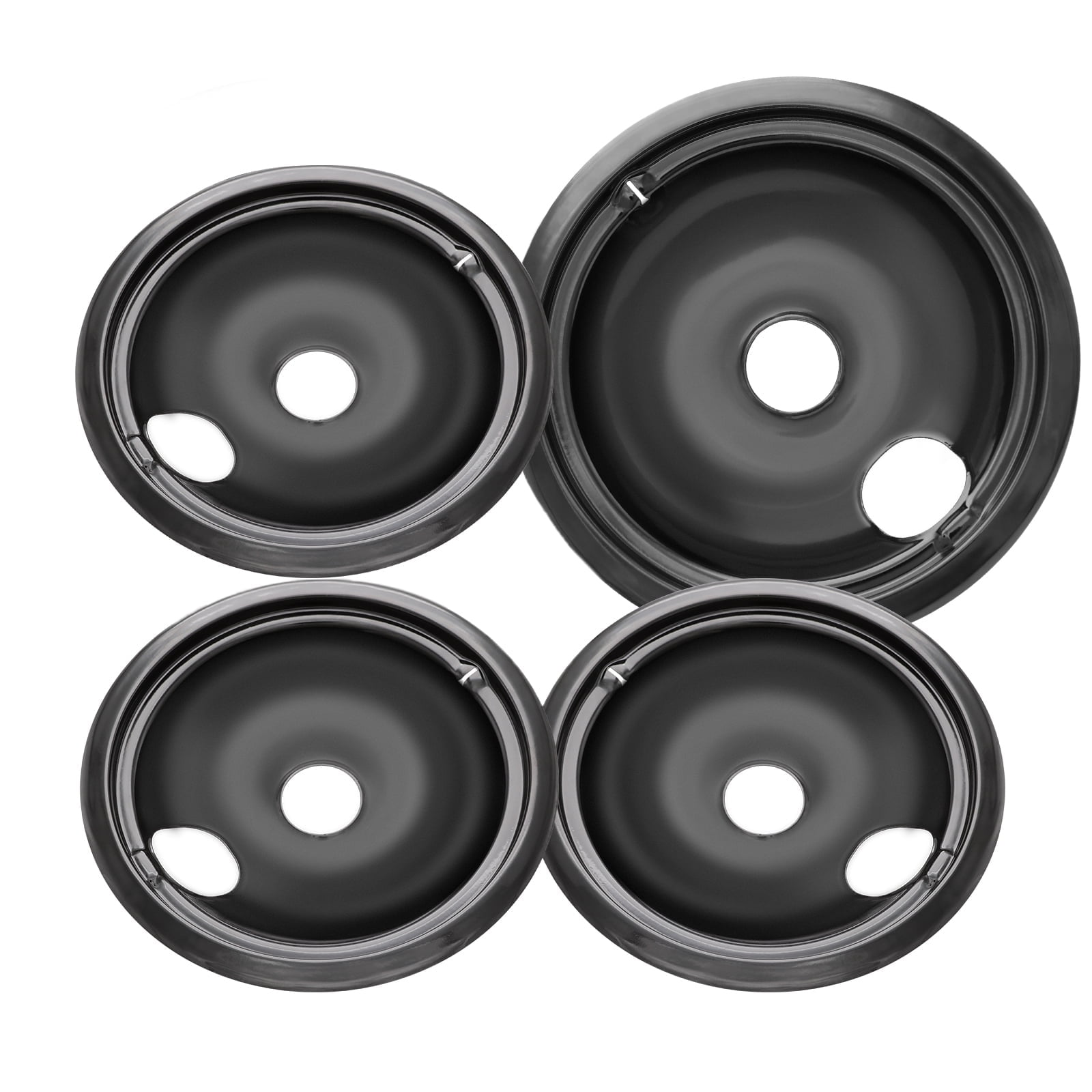 COZZIVITA Drip Pans for Electric Stove, 4-Pack Black, 3x6 and 1x8 ...