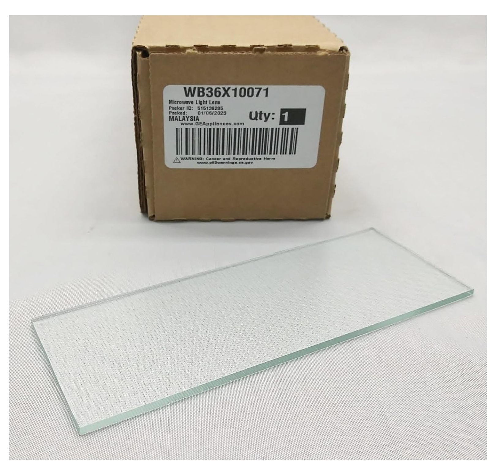 WB36X10071 Microwave Oven Lamp Cover Glass Lens - New - 6 1/4" x 2 5/16 ...