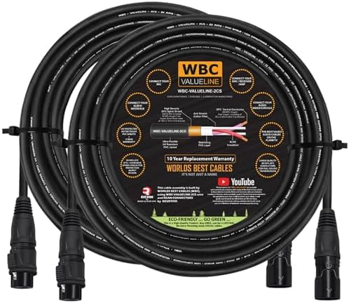 WBC-VALUELINE-2CS (22 AWG) - 2 Units - 40 Foot–Low-Capacitance Shielded ...