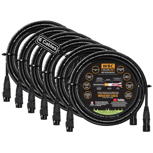 WBC-VALUELINE-2CS (22 AWG) - 6 Units - 15 Foot–Low-Capacitance Shielded ...