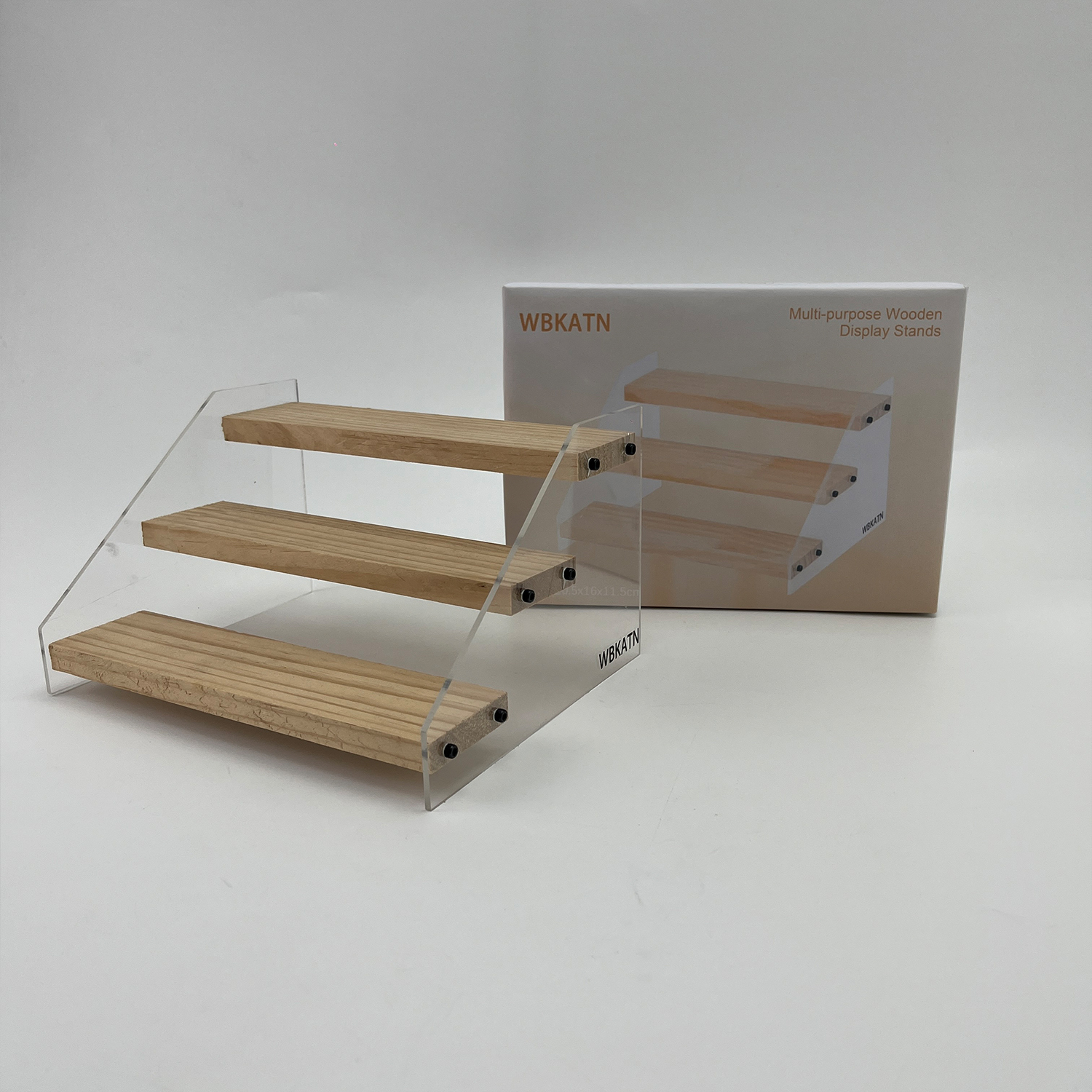 WBKATN Wooden display stands , Wood Display Stand Wooden Tiered Display ...