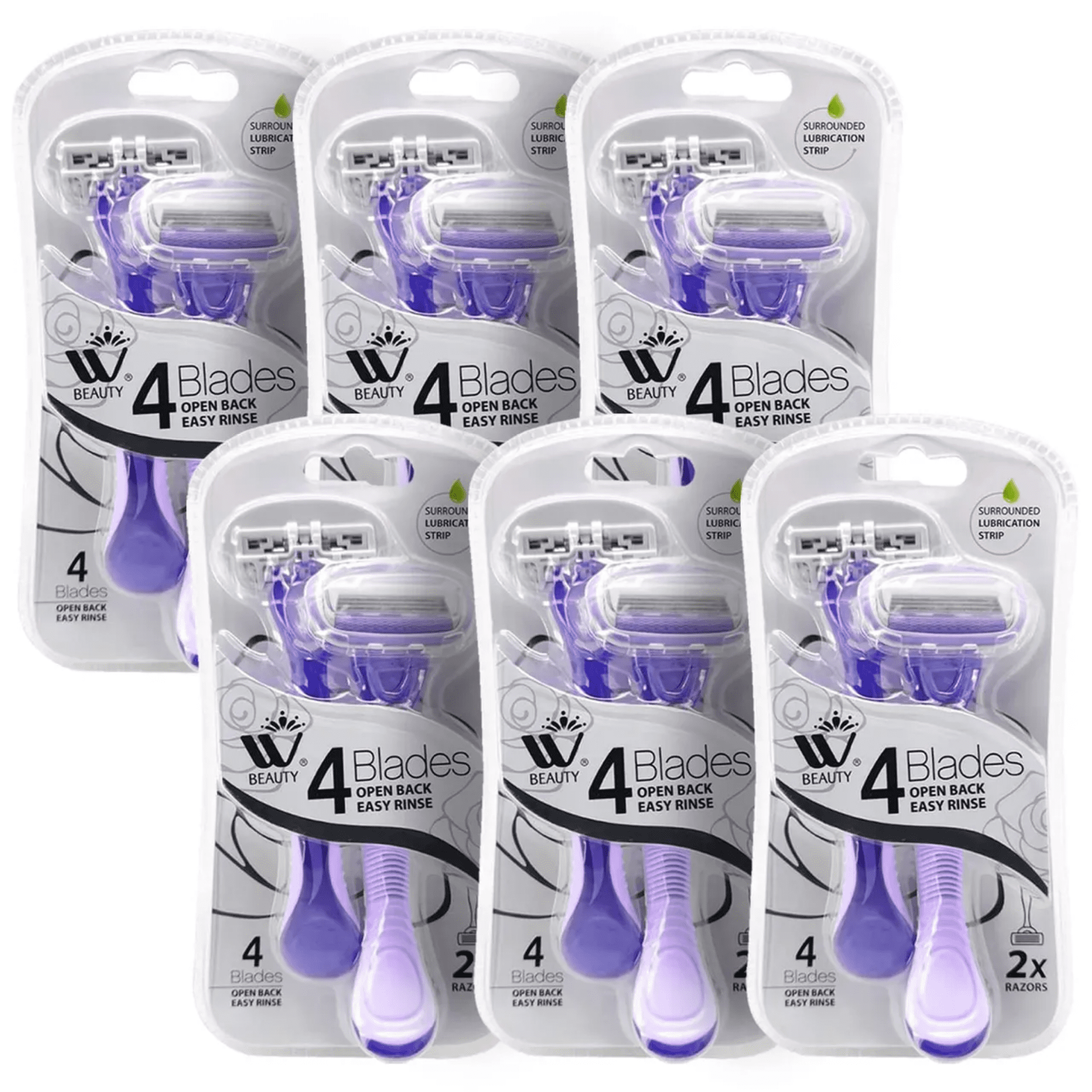 WBM Razors For Women, 4-Blades Razor for Ladies, 6 Pack (12 Pieces ...