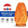 WBM Hand-Carved Himalayan Salt Lamp with Touch Dimmer Control, Wooden ...