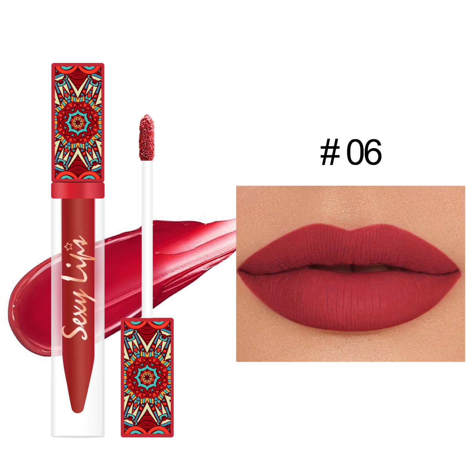 WBQ 1/6Pcs Matte Liquid Lipstick Makeup Set, Matte liquid Long-Lasting ...