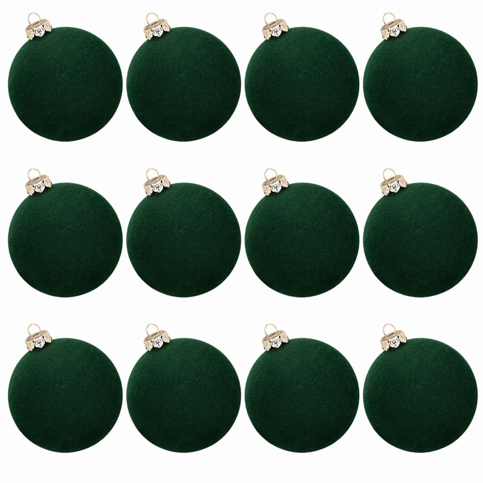 WBQ 12 Pcs Velvet Christmas Clearance Sales Balls Bulk Flocked ...