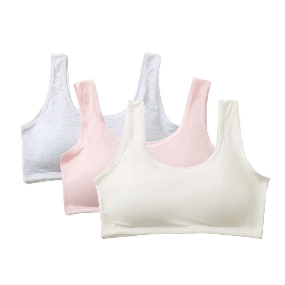 WBQ 3 PCS Thin Underwear Vest for Teenage Girls, Pure Cotton Skin ...