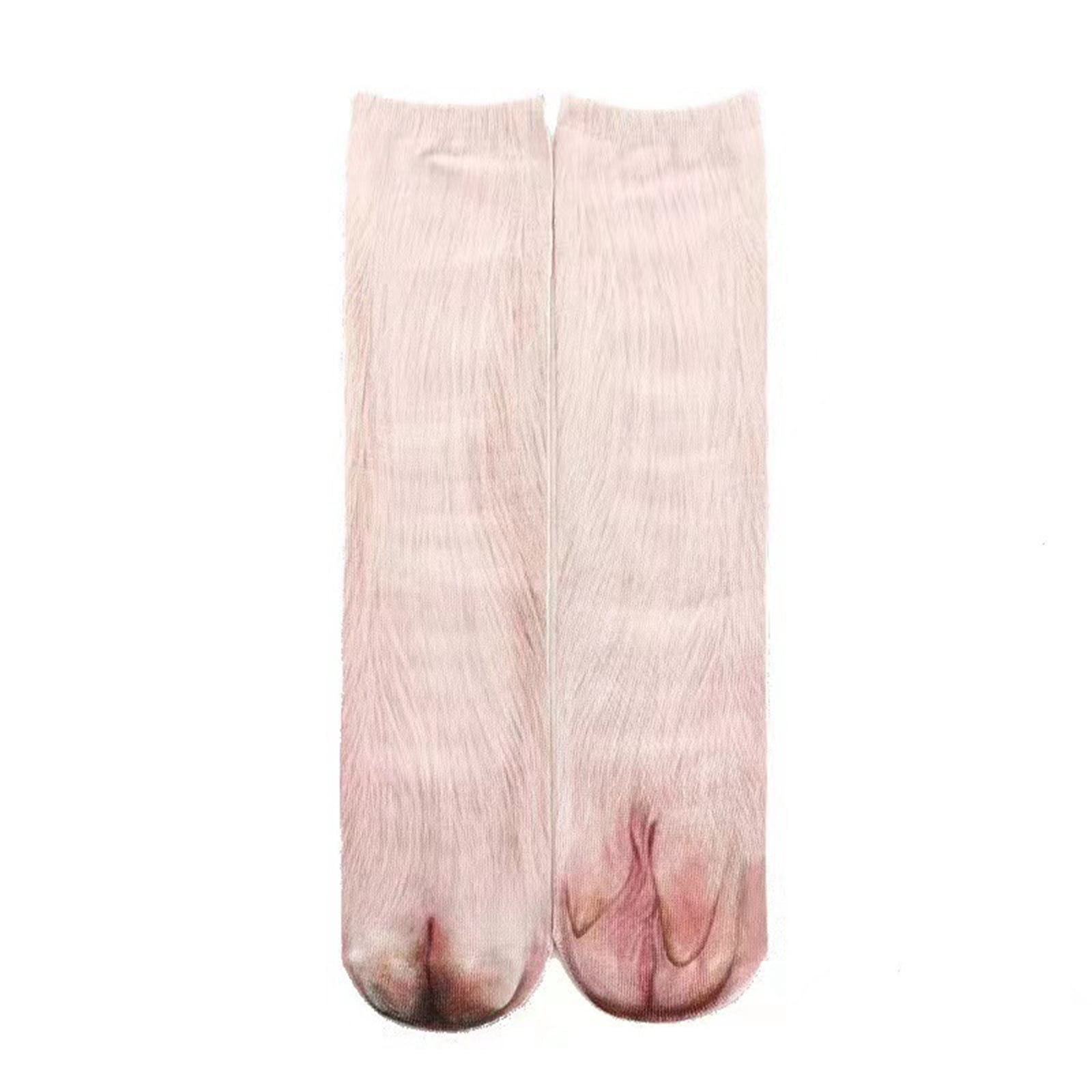 WBQ 3D Animal Paw Socks for Women Men 1/3 Pair Funny 3D Print Pig Dog ...