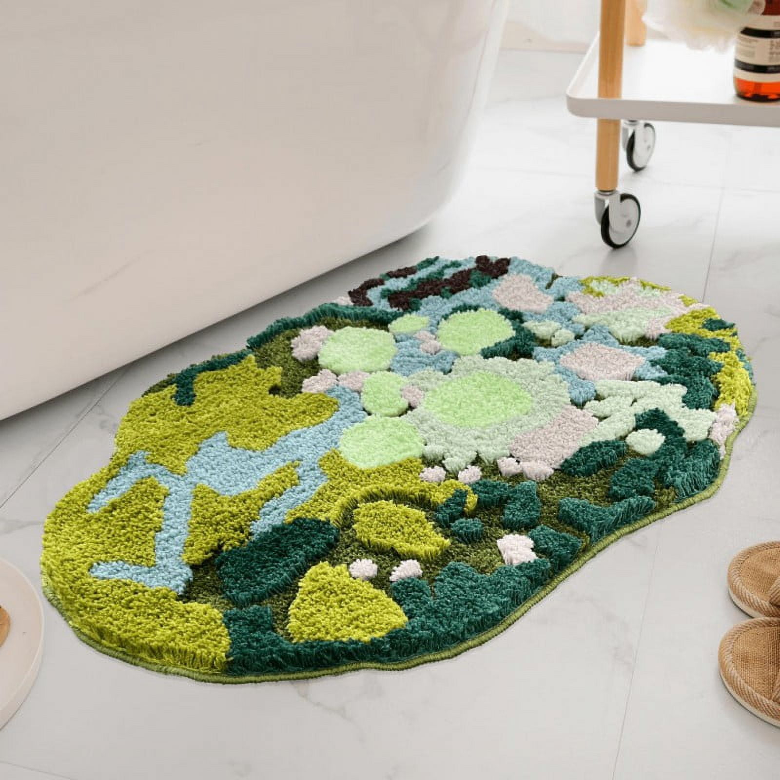 WBQ Area Rug Machine Washable Colorful Flower Throw Carpet Vintage ...