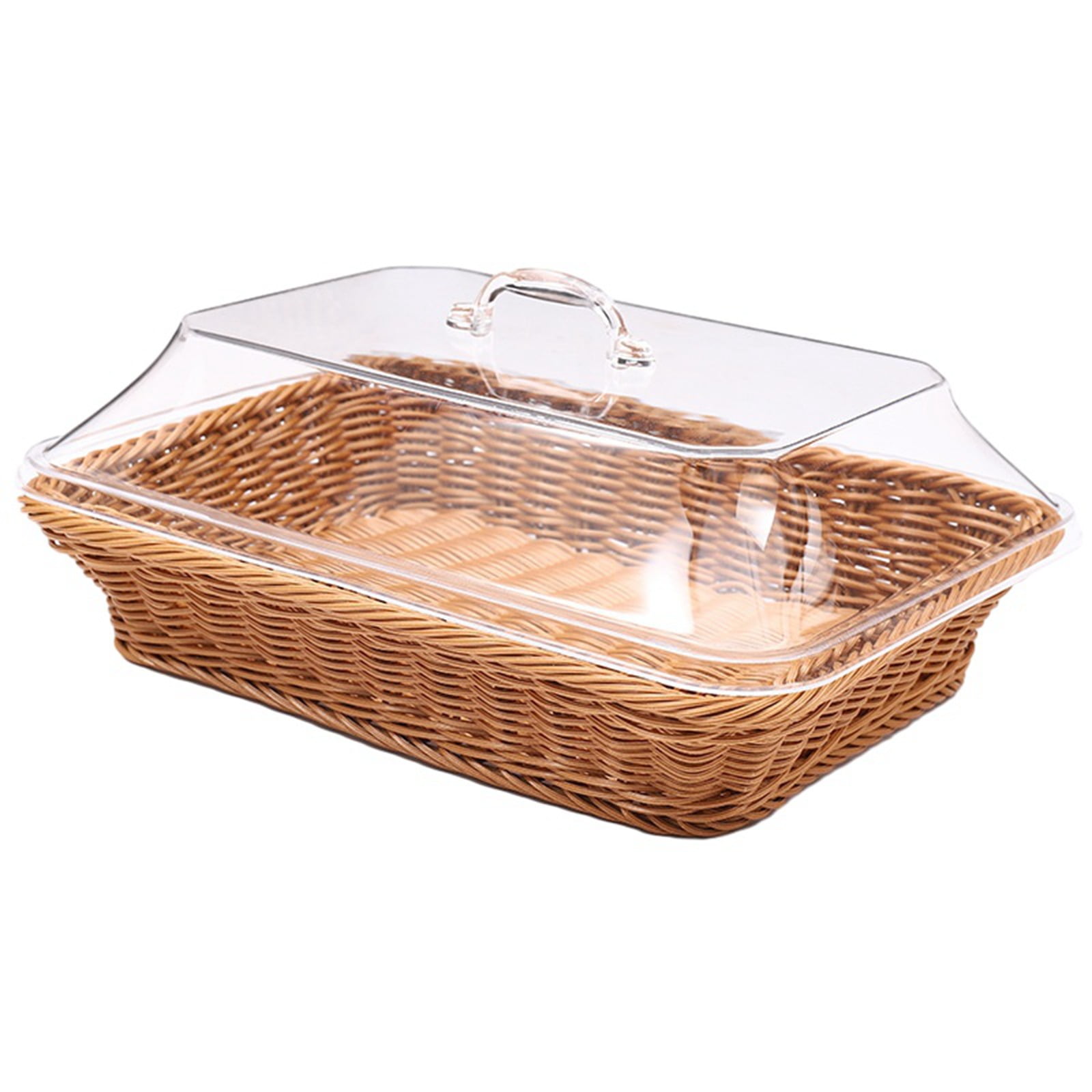 WBQ Bread Basket Wicker Bread Basket for Serving, Imitation Rattan ...