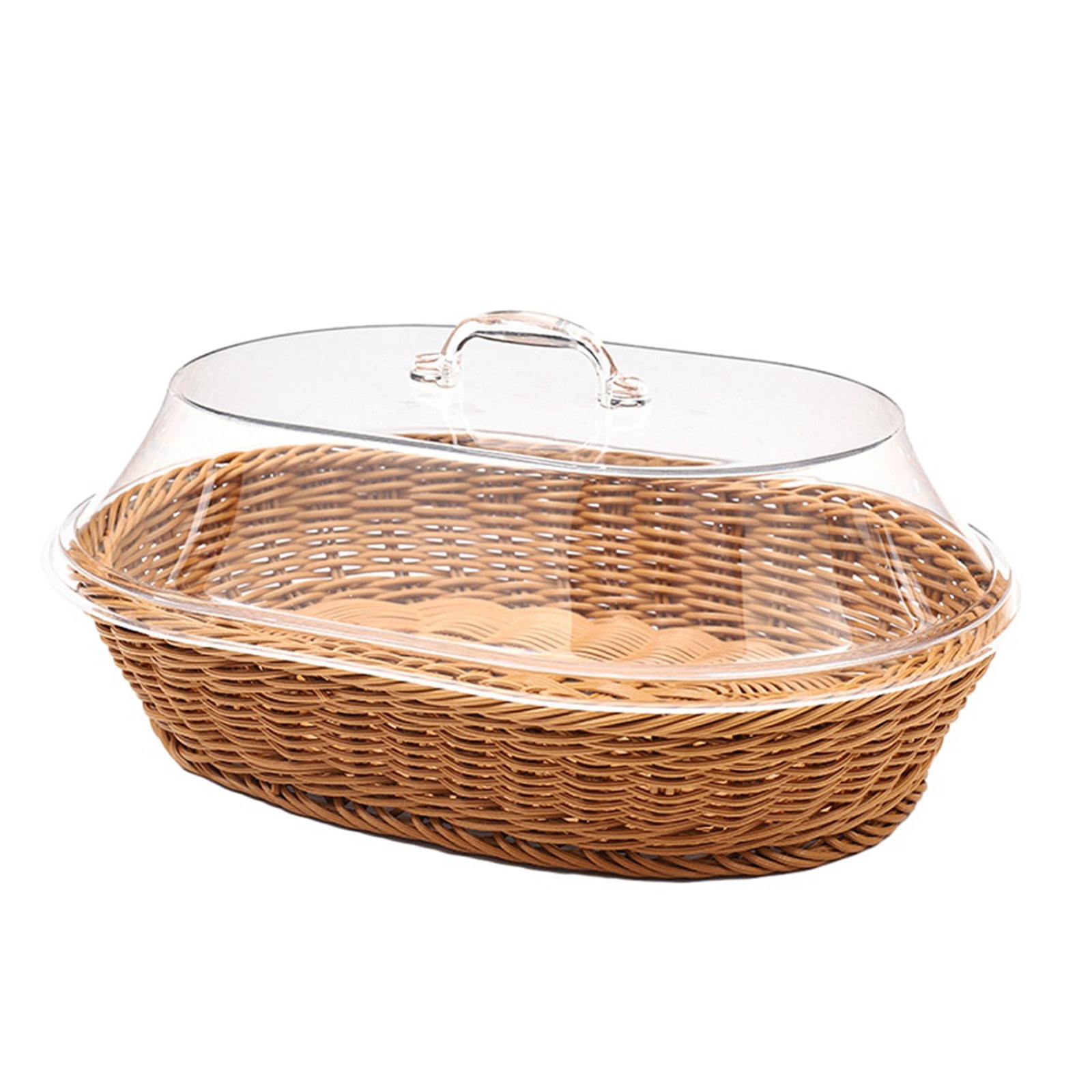 WBQ Bread Basket Wicker Bread Basket for Serving, Imitation Rattan ...