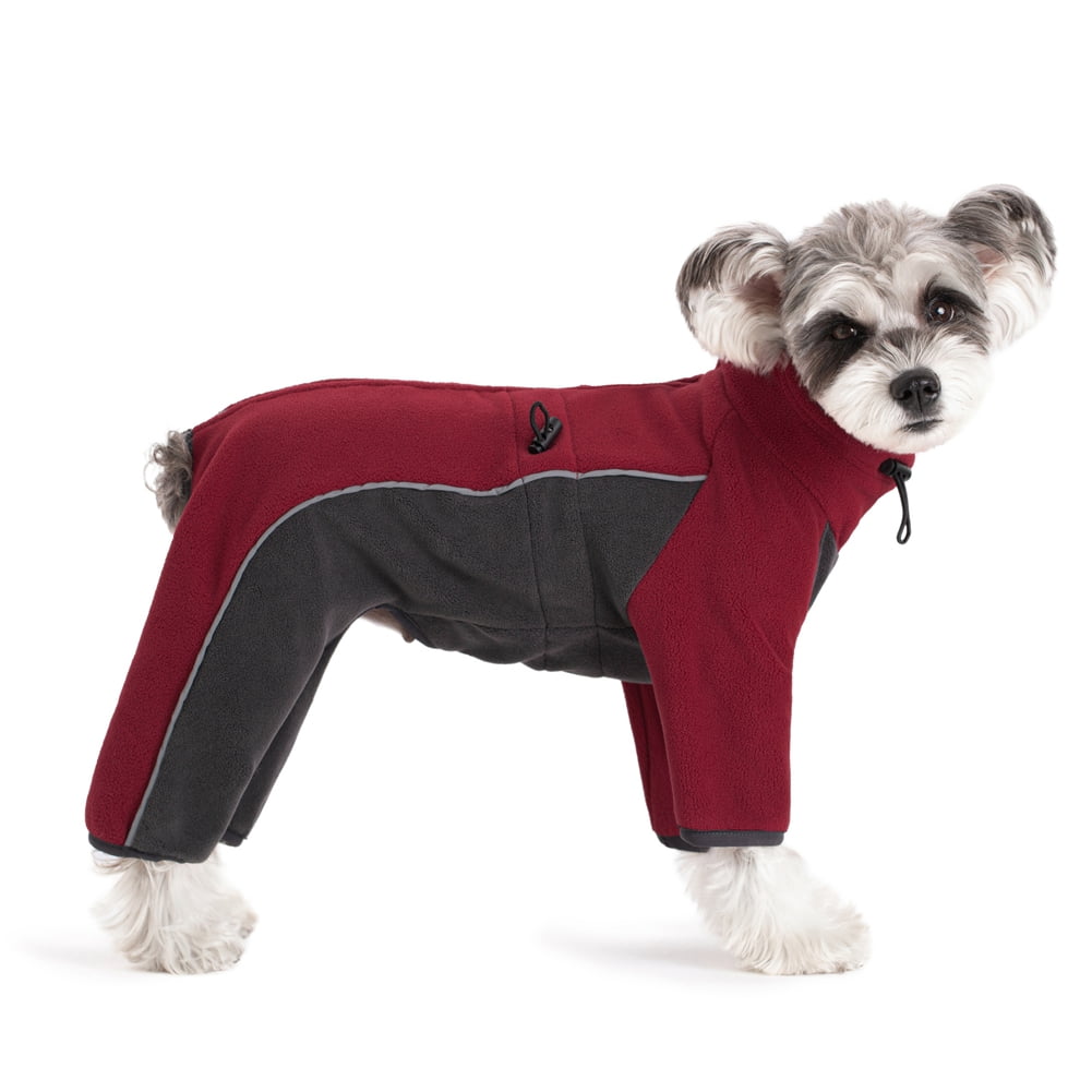 WBQ Dog Winter Warm Fleece Onesie, Dog Jumpsuit 4 Legs PJS Bodysuit for ...