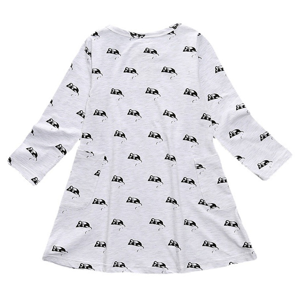 WBQ Girls Cartoon Dress Applique Party Dresses Casual Jersey Cotton ...