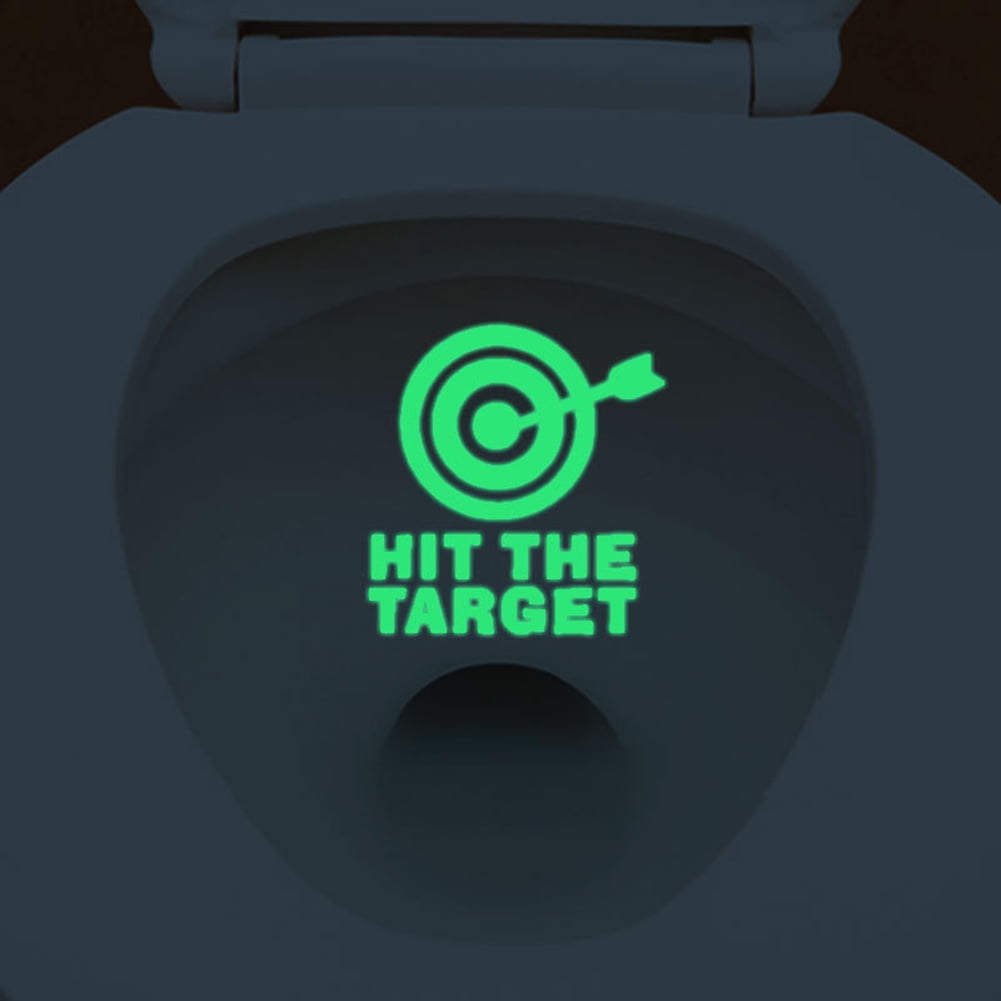 WBQ Glow in The Dark Toilet Stickers 'Hit the Target' Toilet Decals for ...
