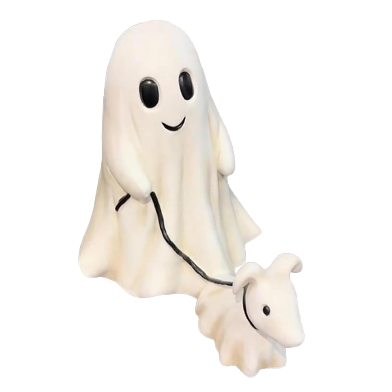 WBQ Halloween Ghost Walking Dog Statue 2024 New Cute Spooky Ghost Dog ...