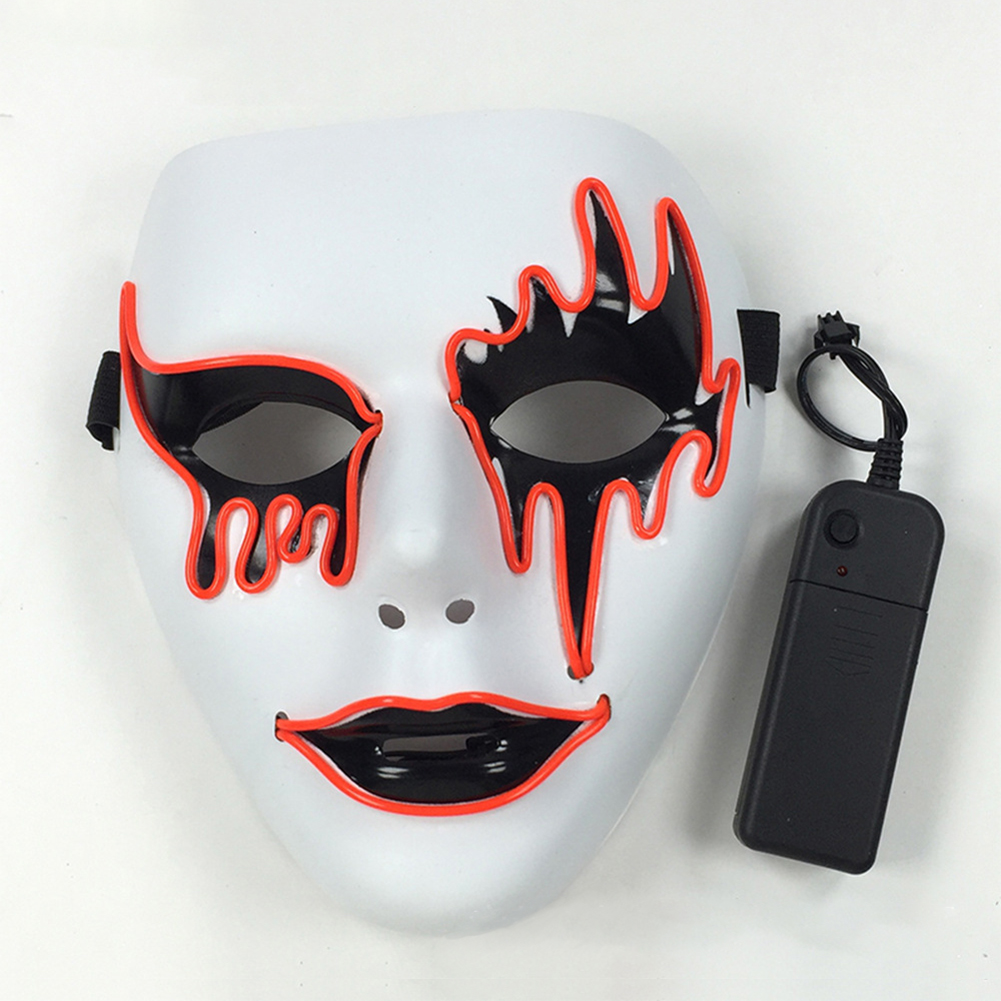 WBQ Halloween Purge Mask Led Light Up Scary Glowing Mask LED Mask for ...