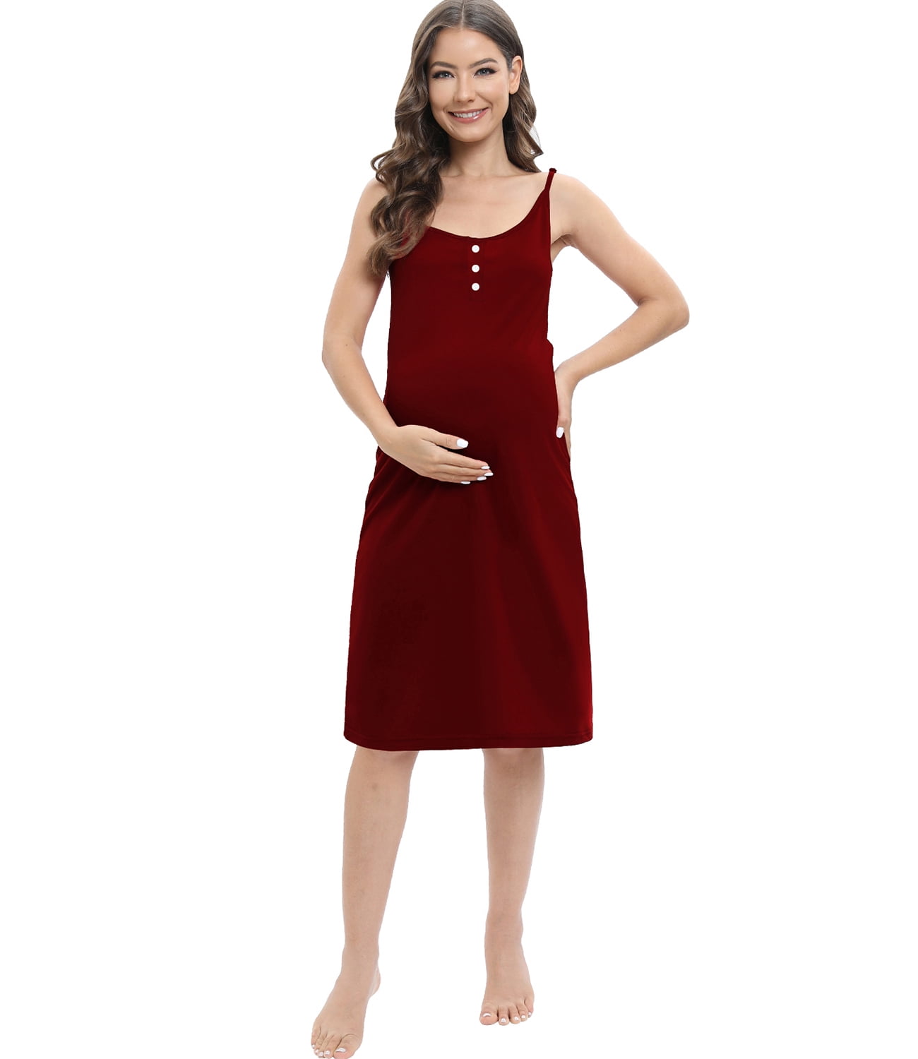 WBQ Maternity Nightgown 3 in 1 Delivery/Labor/Nursing Gown Women's ...
